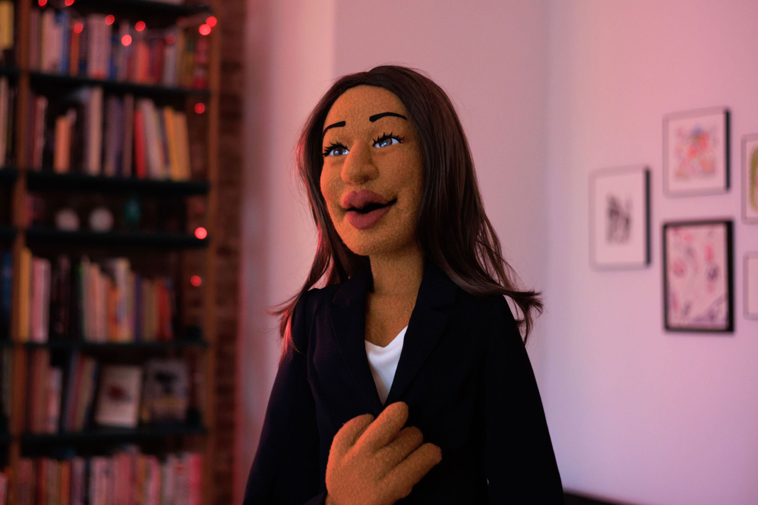 Kamala Harris custom puppet - Furry Puppet Studio